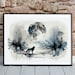 Full Moon Painting - Digital Download Print - Abstract Watercolour ...