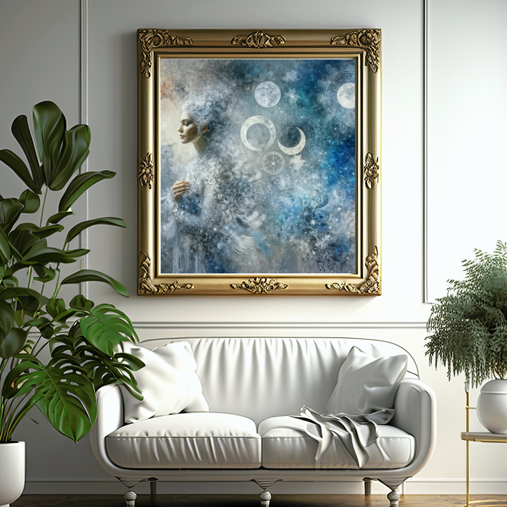 Selene, Digital Art Print - Greek Goddess of the Moon Artwork in an ...