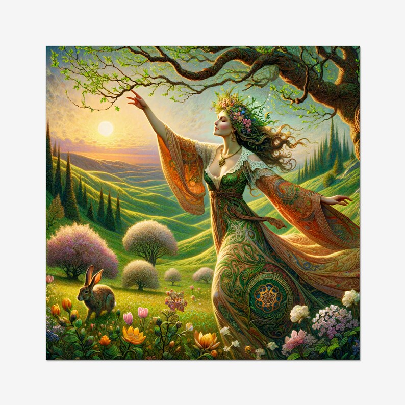 Eostre, Mythical Goddess of Spring: Giclée Art Print Pagan and Wiccan ...