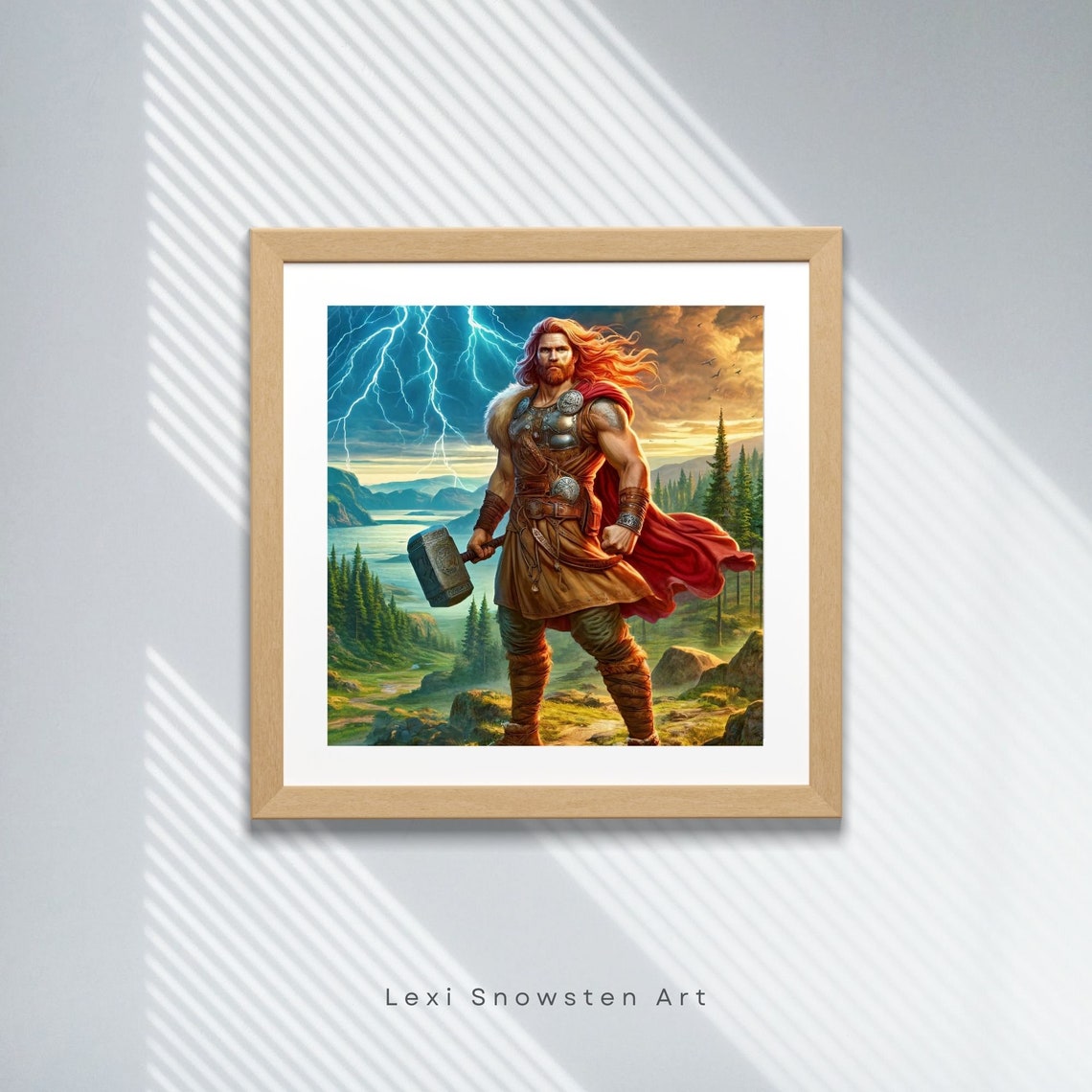 Thor, Norse God of Thunder and Strength, Giclée Art Print in ...