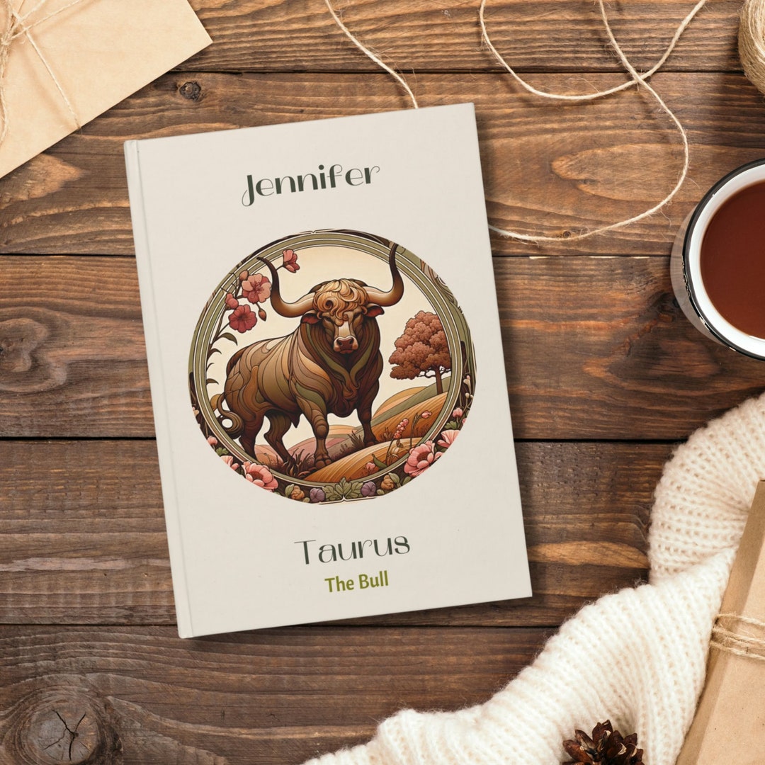 Personalised Journal Taurus Hardback - Beautiful Taurus Star Sign ...