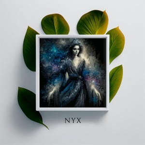 Nyx, Digital Art Print - Greek Goddess of the Night Artwork in an ...