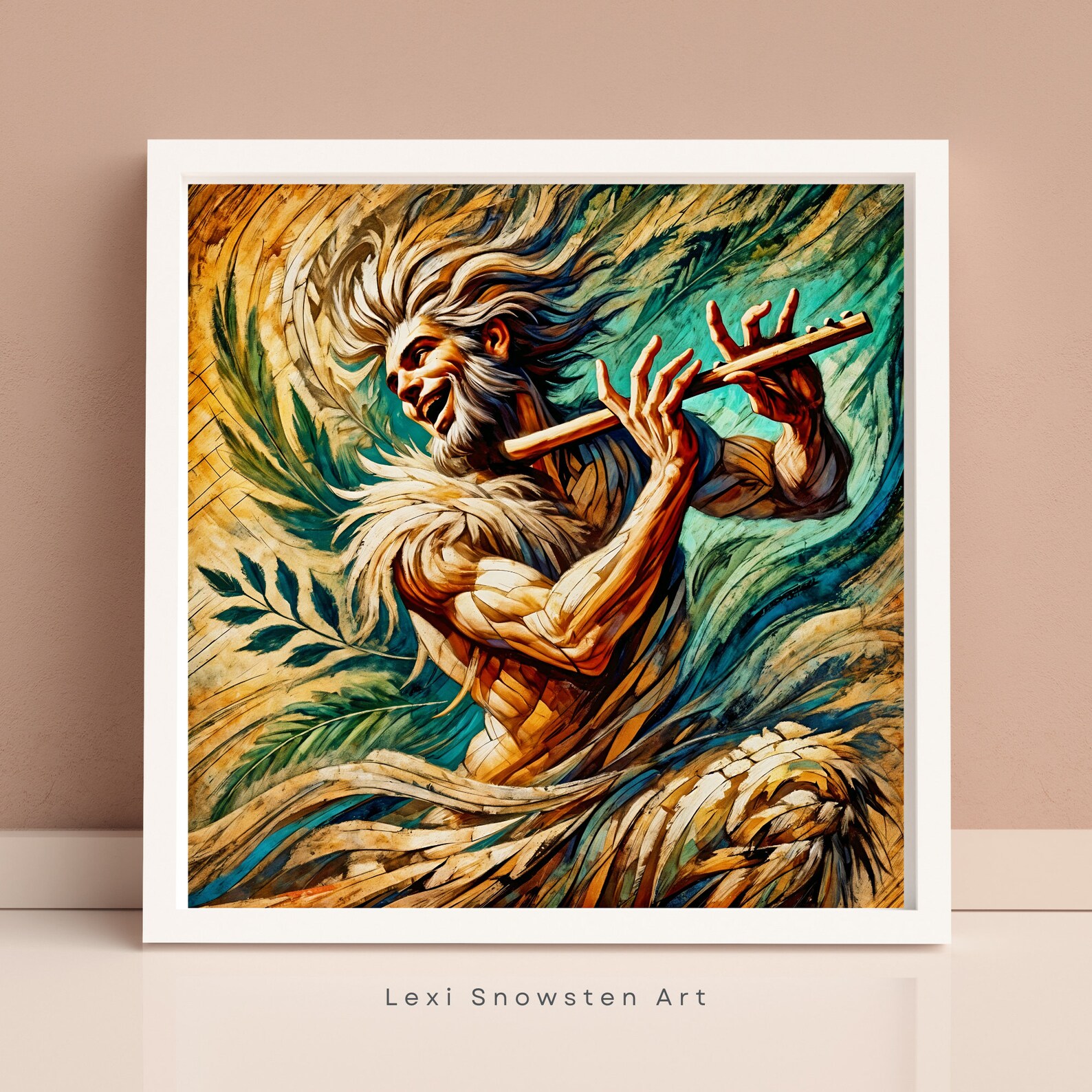Pan, Digital Art Print - Greek God of the Wild, Artwork in an ...