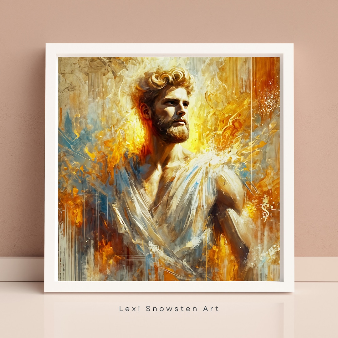 Apollo, Digital Art Print - Greek God of the Sun and Music Artwork in ...