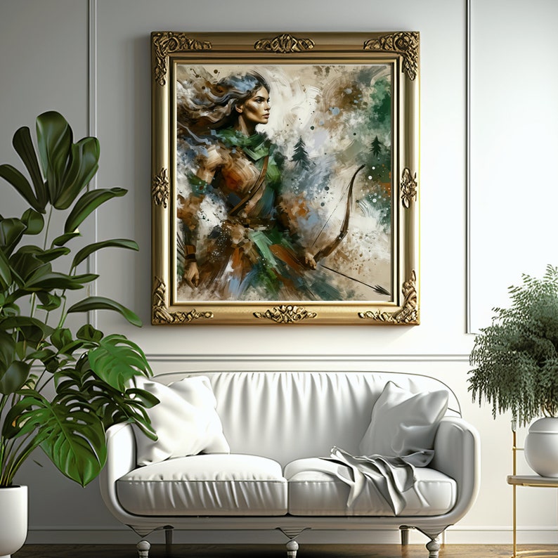 Artemis, Digital Art Print - Greek Goddess of the Hunt and Wilderness ...