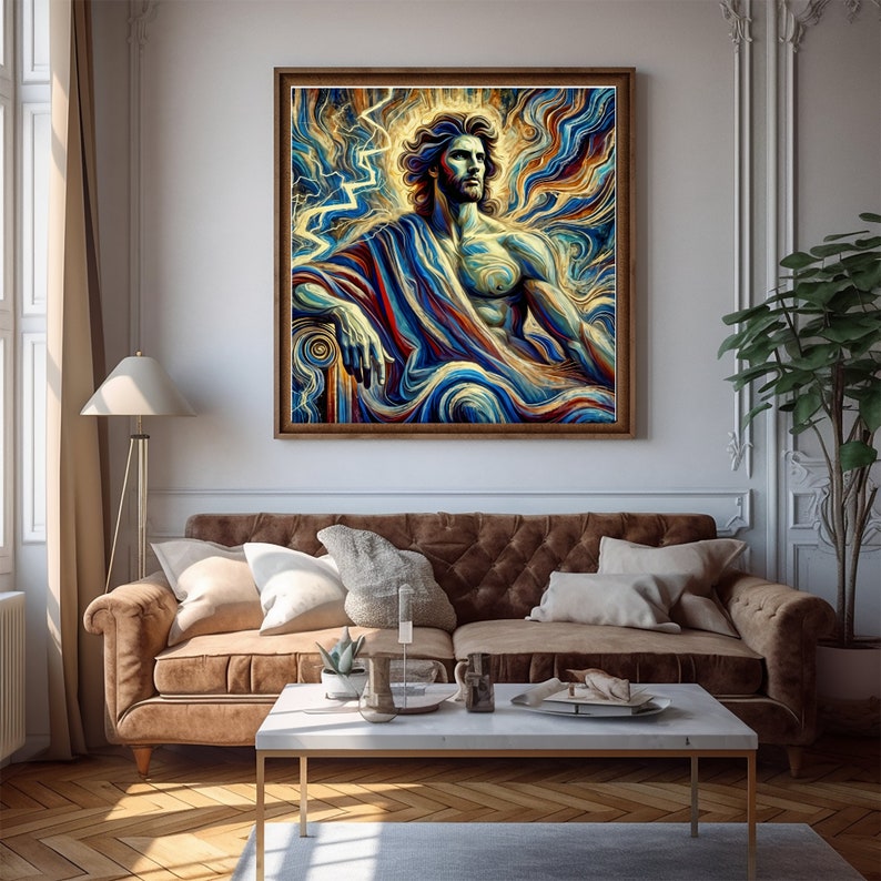 Zeus, Digital Art Print - Greek God of the Sky and Thunder Artwork in ...