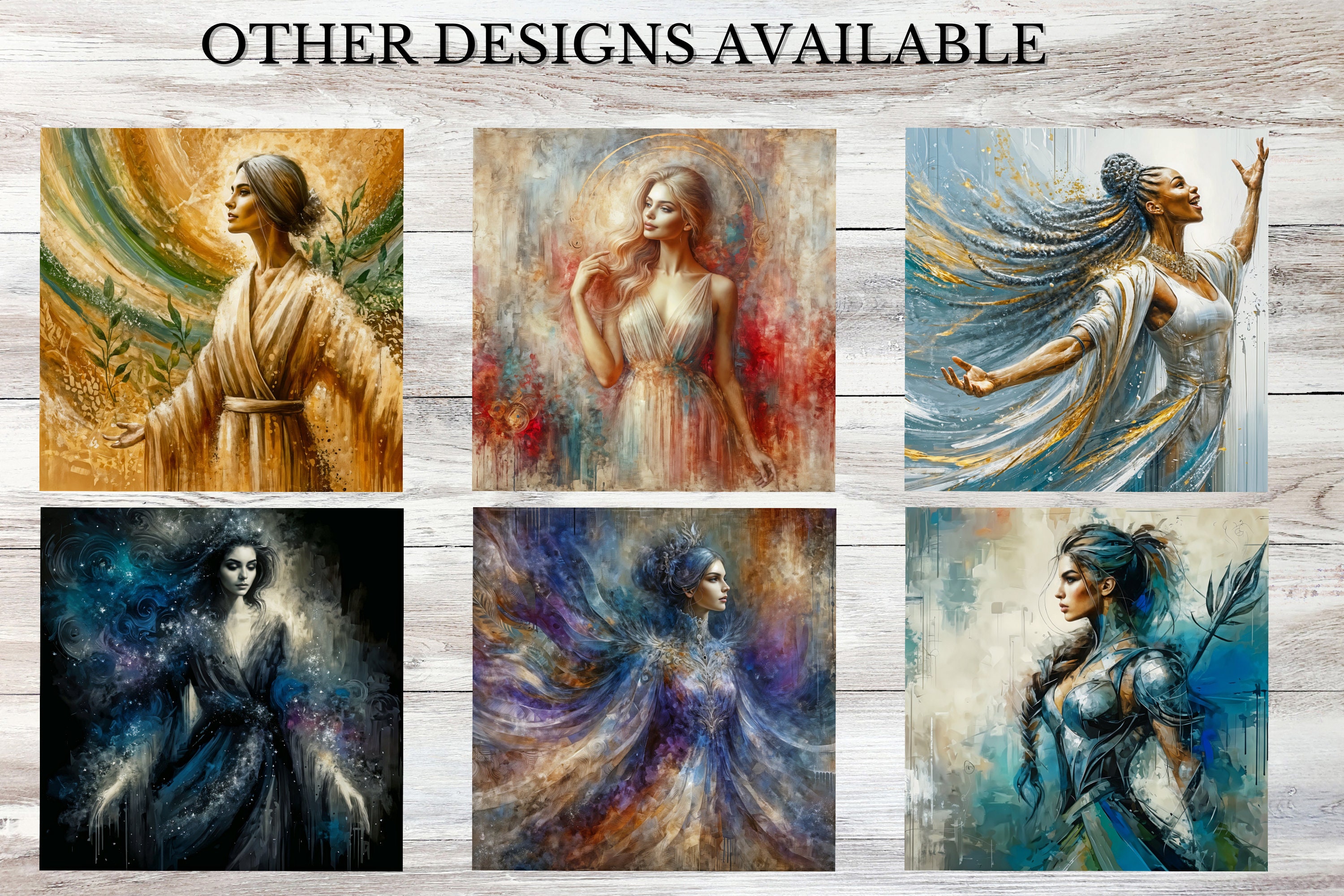 Hera, Greek Goddess of Marriage and Family, Impressionist Abstract Art Greeting Card Blank ...