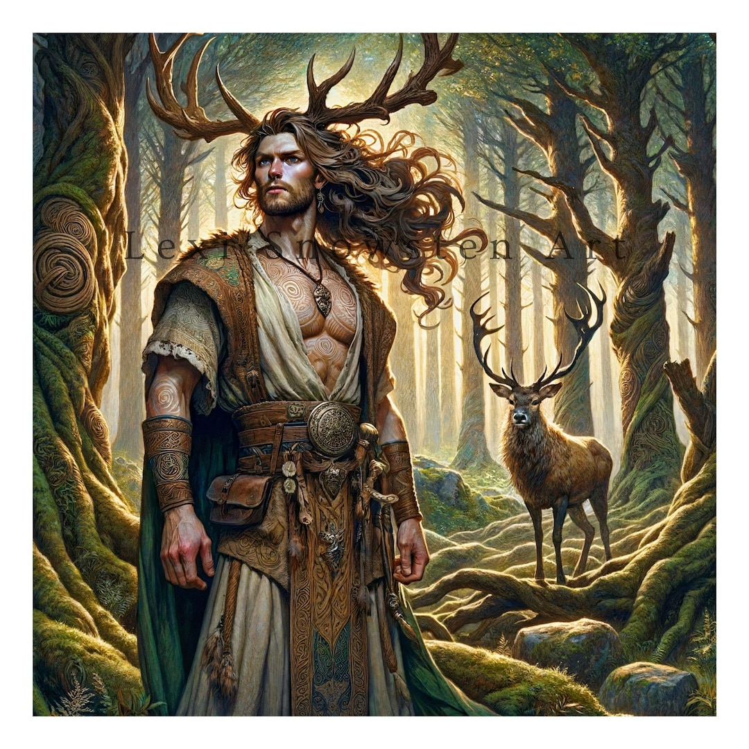 Cernunnos, Celtic Horned God of the Wild, Digital Download, Wall Art ...