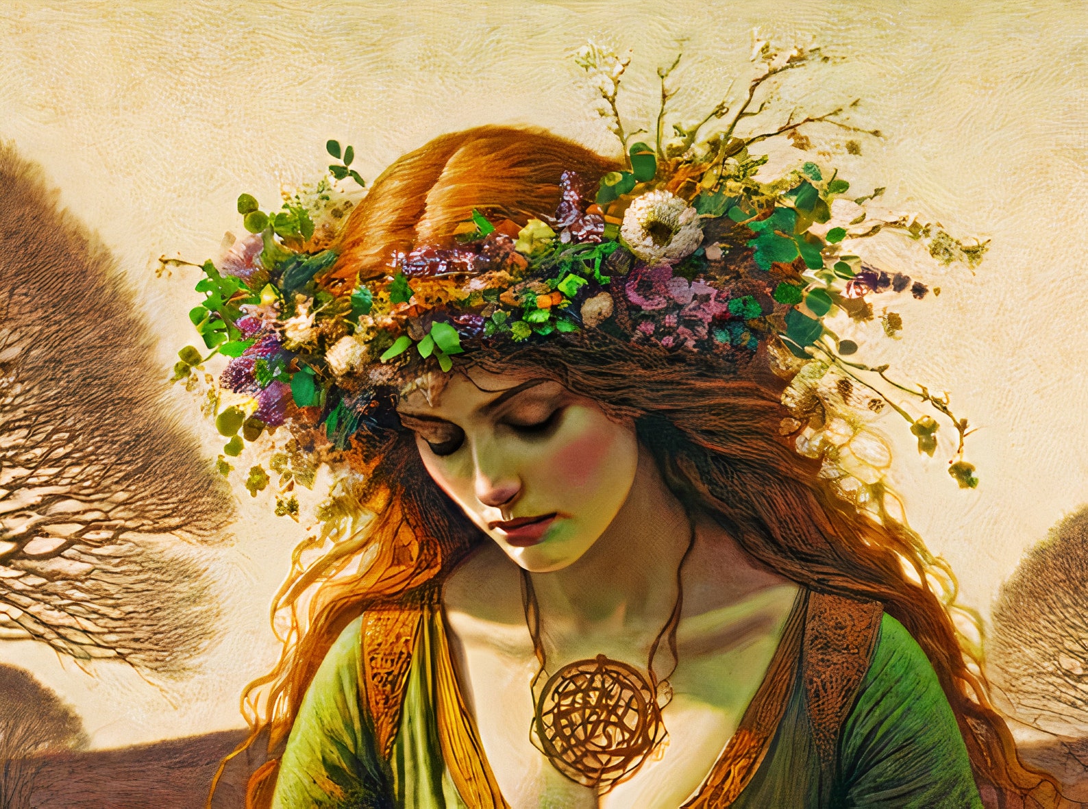 Brigid Pagan Goddess From Celtic Folklore, Digital Download, Wall Art ...