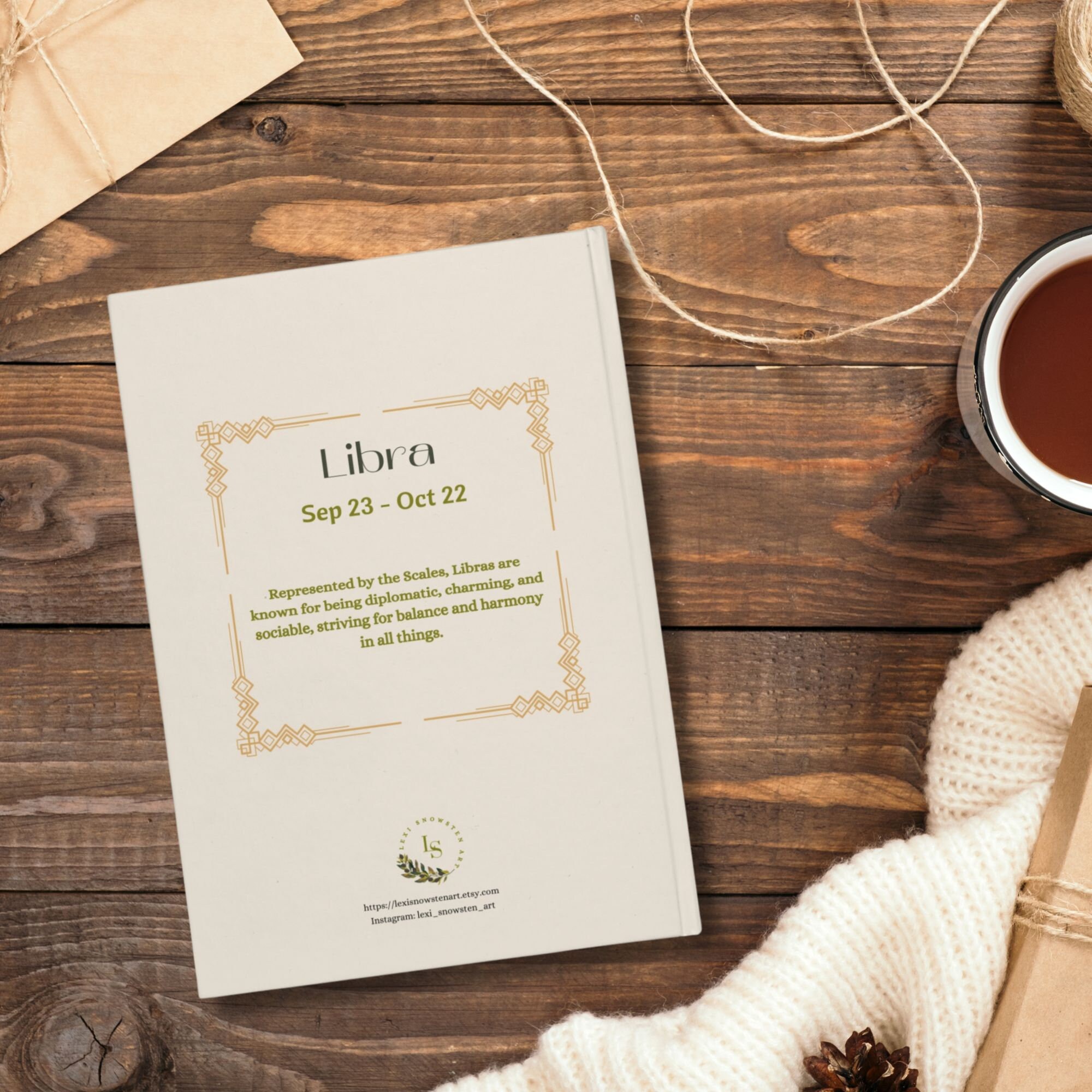Personalised Journal Libra Hardback Beautiful Libra Star Sign Notebook ...