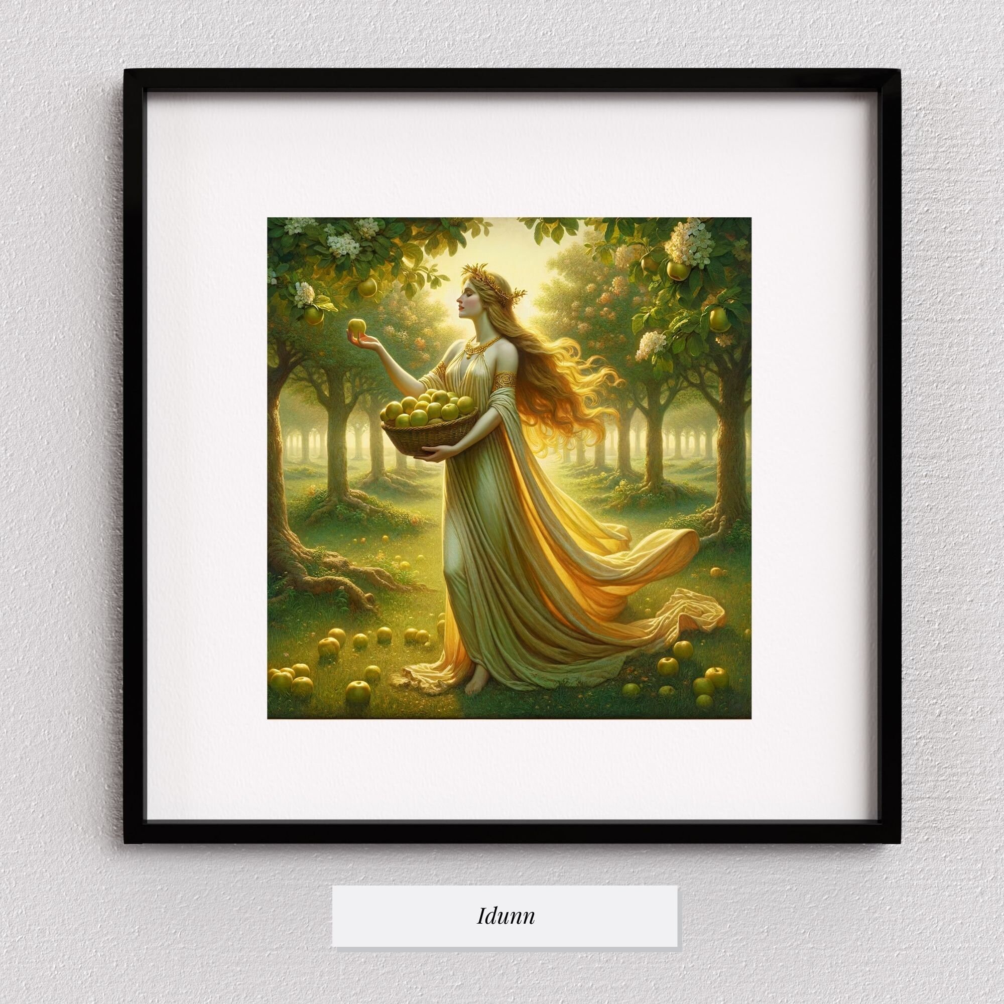 Idunn Norse Goddess Of Youth And Immortality Giclée Art Print In Illustrative Style And Witchy