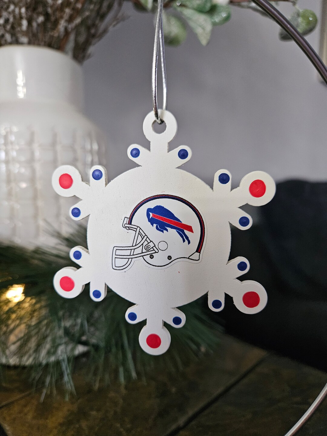 Buffalo Dot Wooden Ornament Helmet R - Etsy