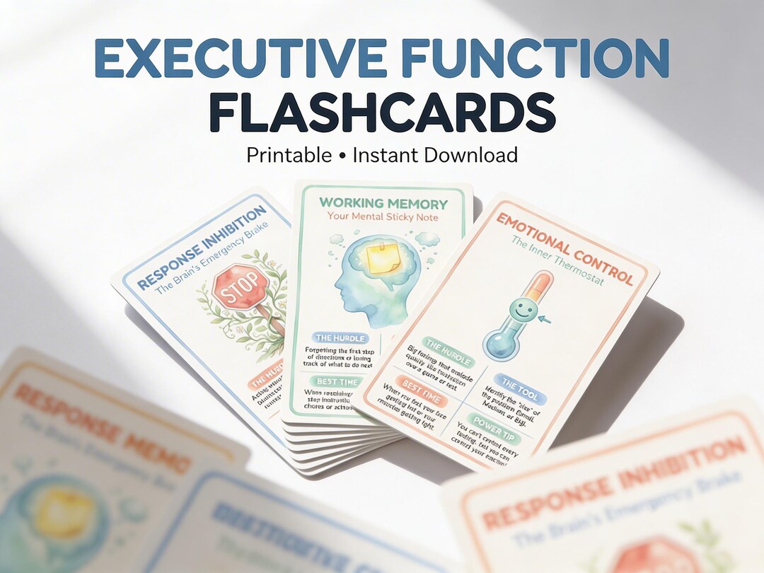 Executive Functioning Cards for Neurodivergent Kids | ADHD Coping Tools ...
