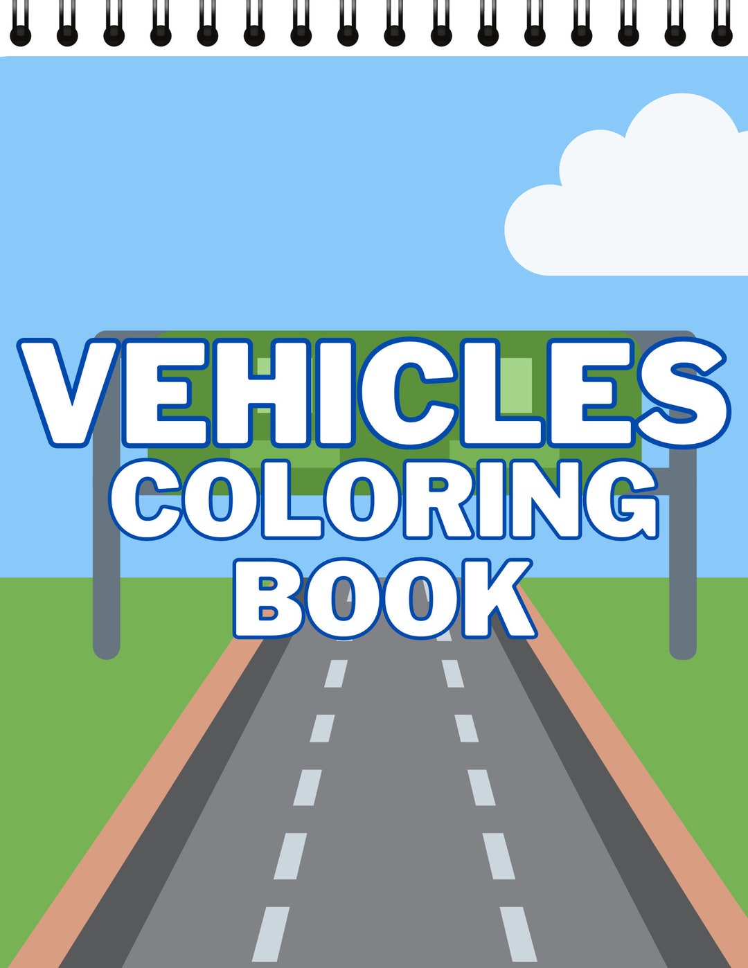 Printable Vehicles Coloring Pages for Kids! - Etsy