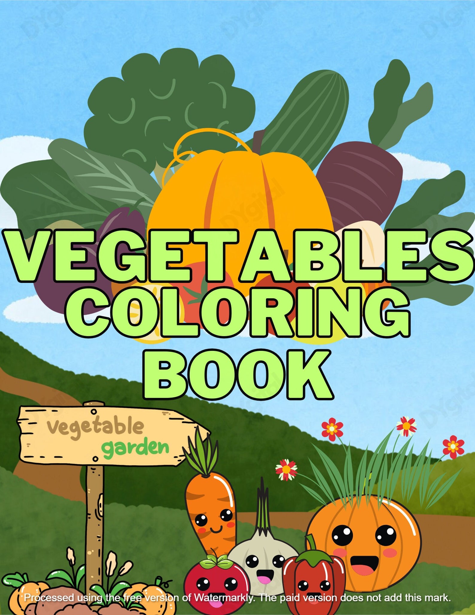 Printable Vegetables Coloring Book - Etsy