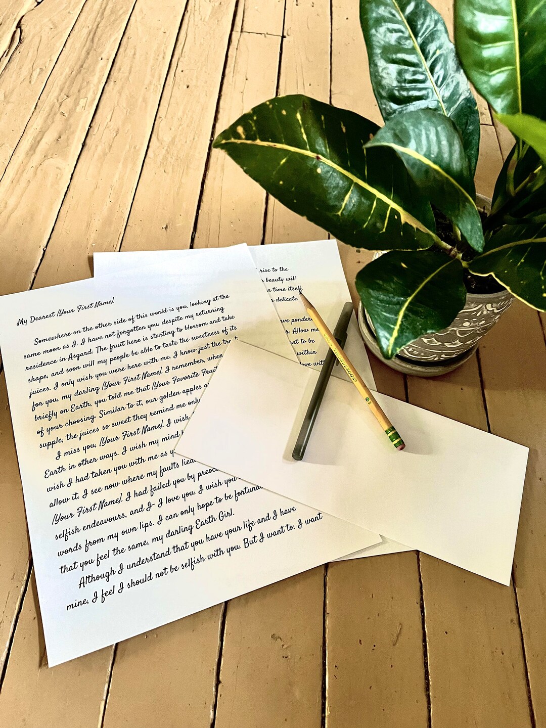 Fictional Character Love Letter, Personalized Love Letter, Fictional ...