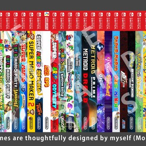 Nintendo Switch Spines Custom Made - Etsy