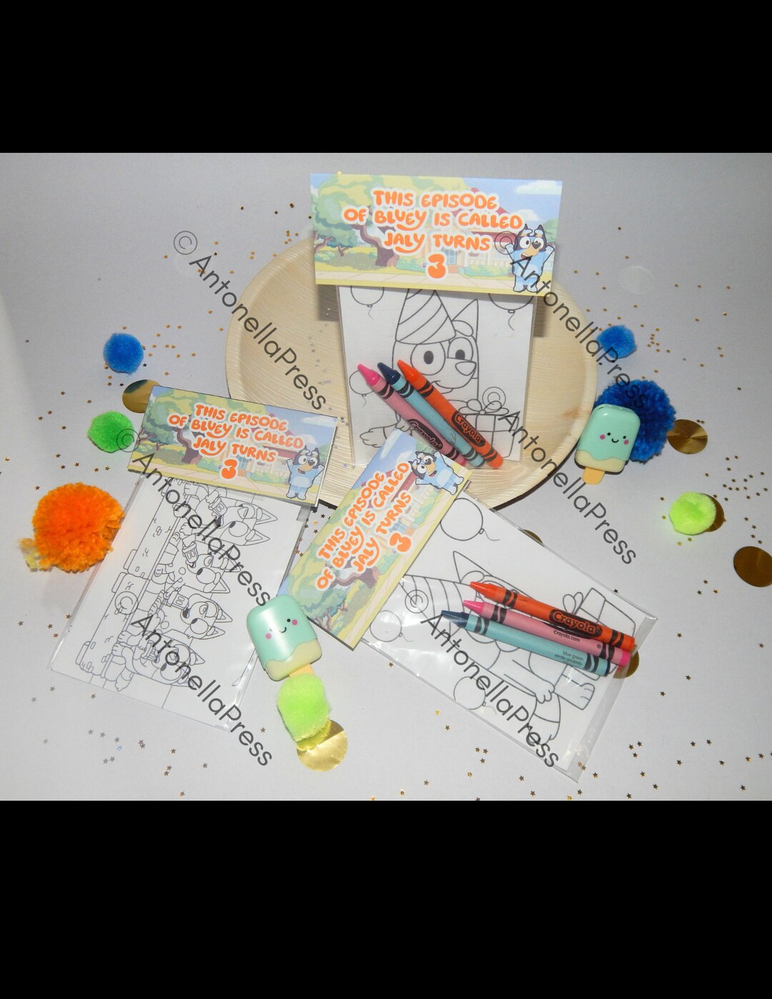 Bluey Coloring Party Packets - Etsy