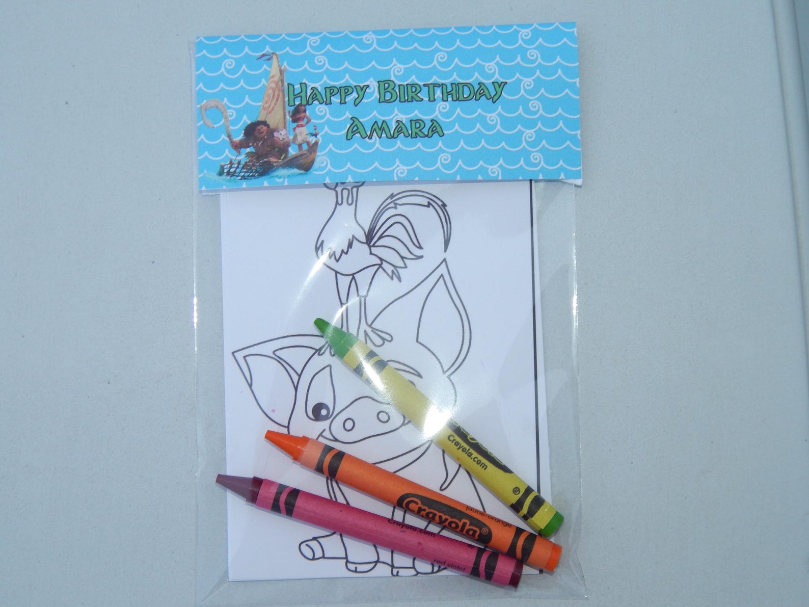 Moana Coloring Packet With Crayons | Fun Party Favor & Activity for ...