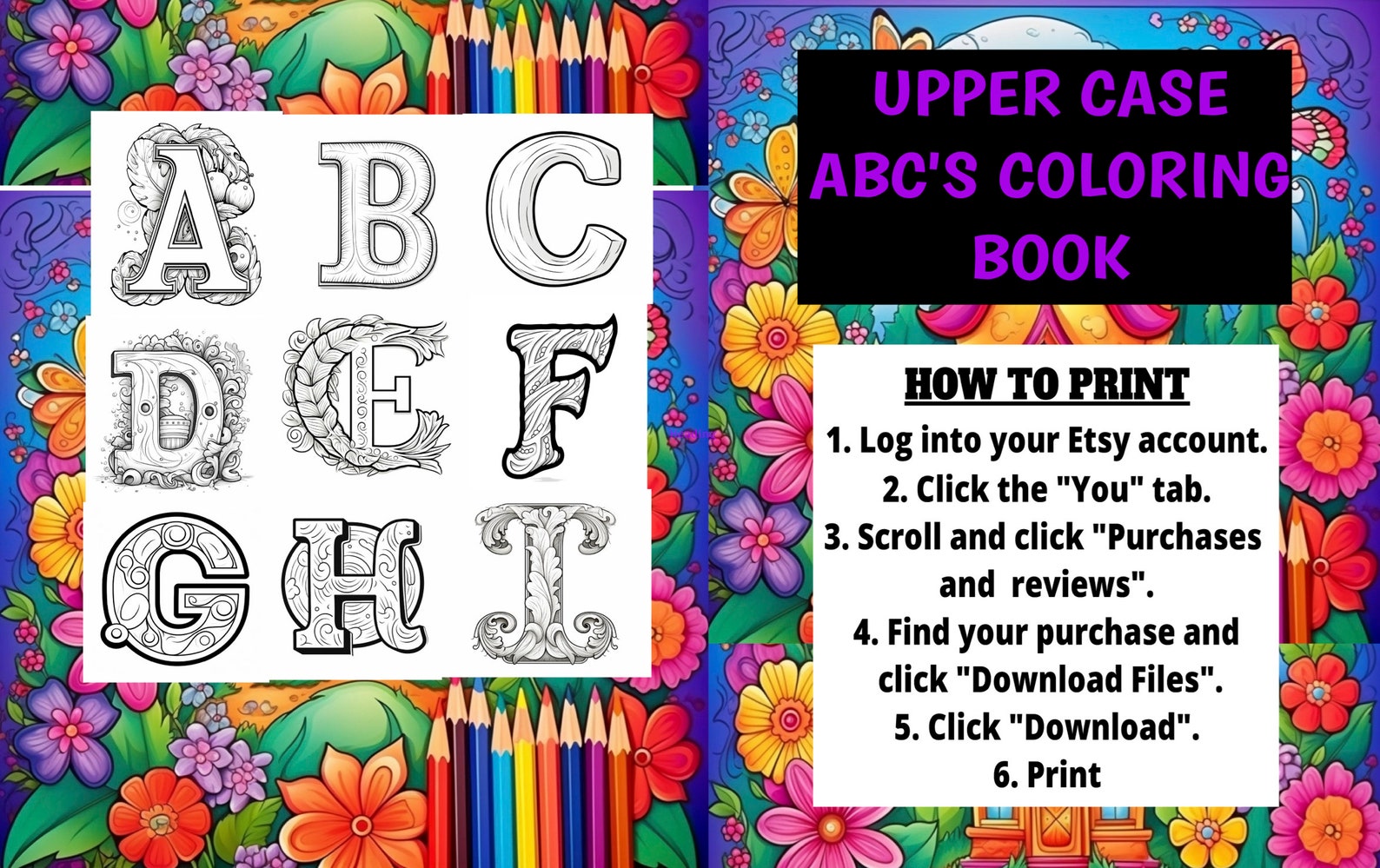 Upper Case ABC, Alphabet Coloring Pages | Printable Coloring Book ...