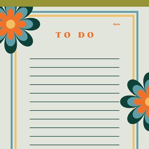 Folky Flower to Do List Bundle | Printable Template (PDF Download) - Etsy