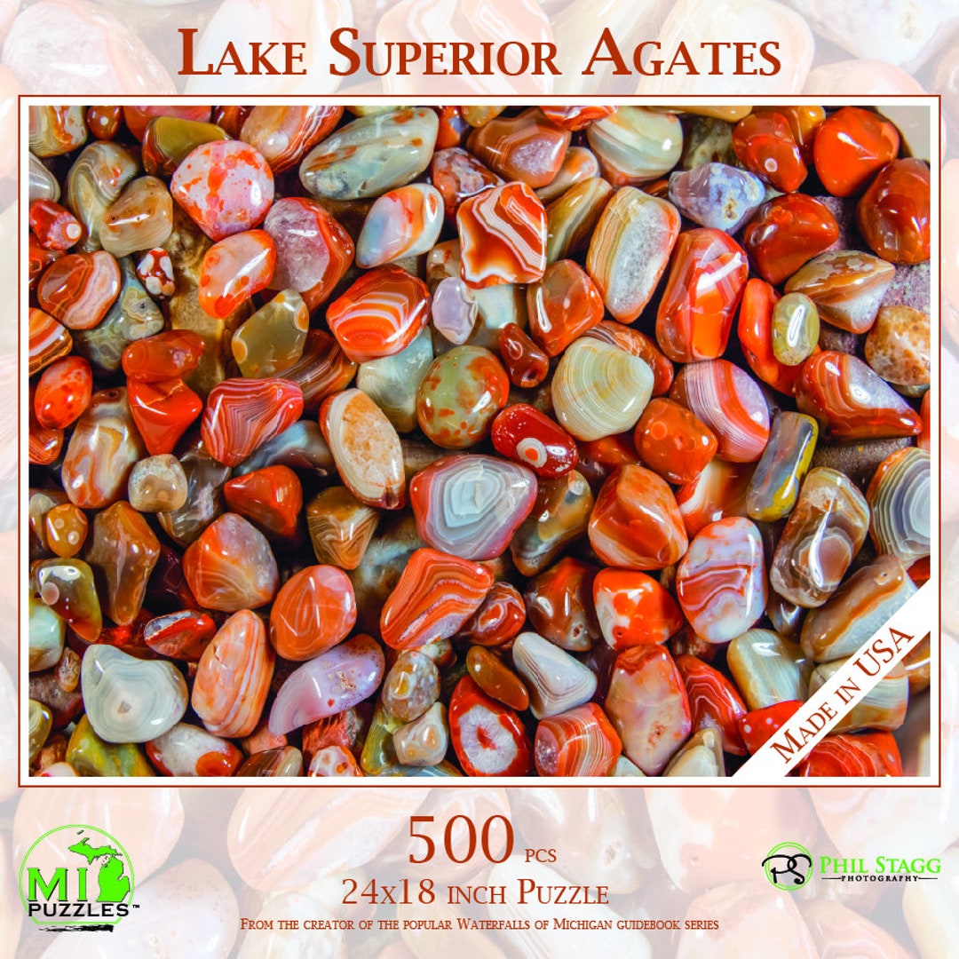 Lake Superior Agates - 500 Piece Jigsaw Puzzle - MI Puzzles by Phil ...
