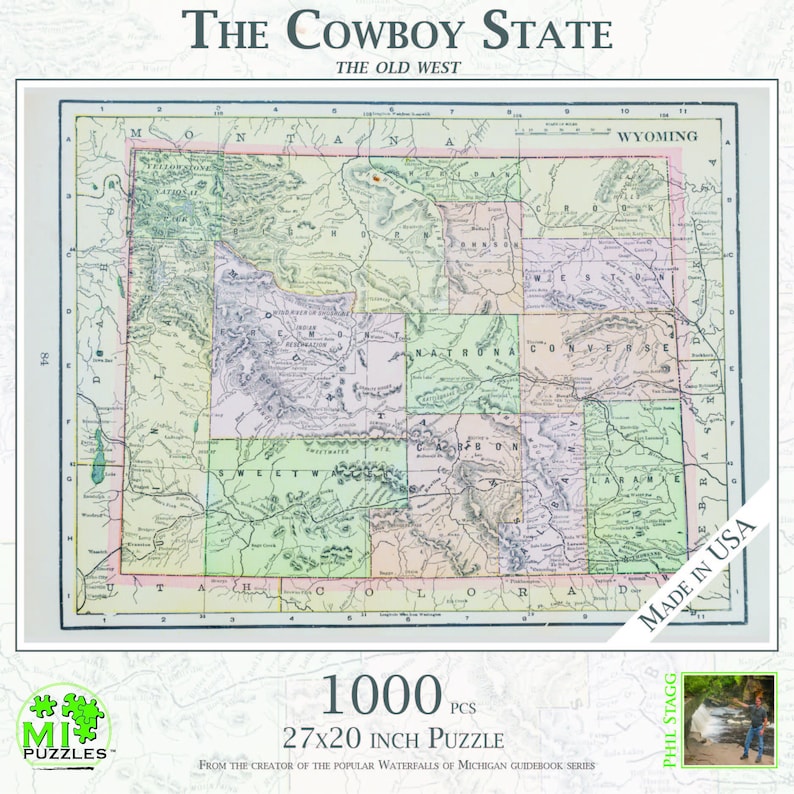 The Cowboy State - the Old West - 1000 Piece Jigsaw Puzzle - MI Puzzles ...