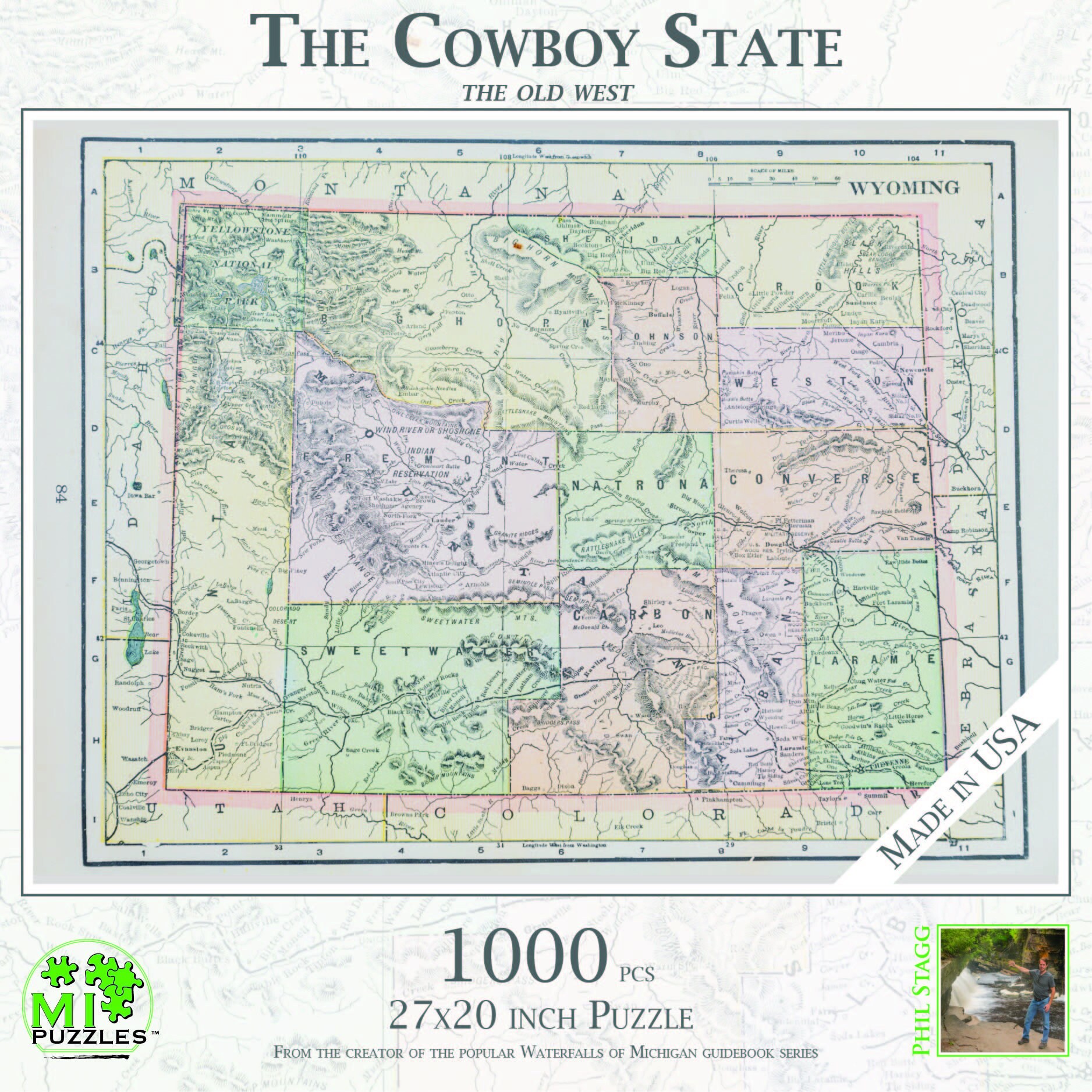 The Cowboy State - the Old West - 1000 Piece Jigsaw Puzzle - MI Puzzles ...