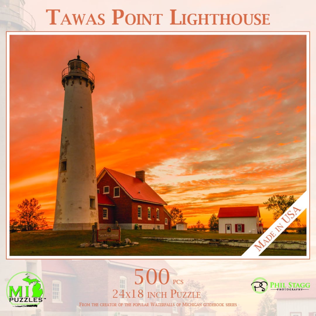 Tawas Point Lighthouse - 500 Piece Jigsaw Puzzle - MI Puzzles by Phil Stagg Photography - Etsy