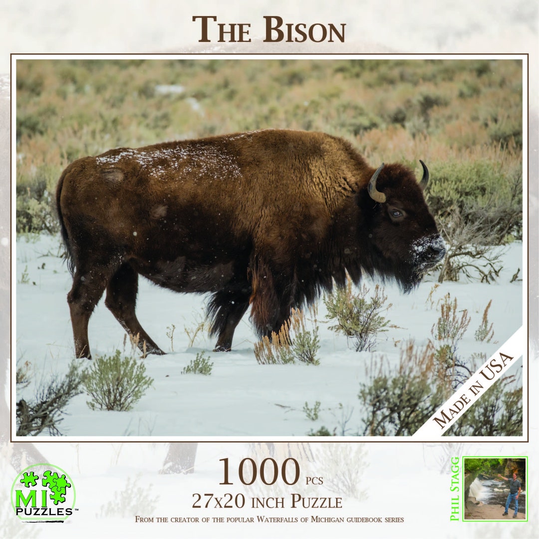 The Bison - 1000 Piece Jigsaw Puzzle - MI Puzzles by Phil Stagg ...