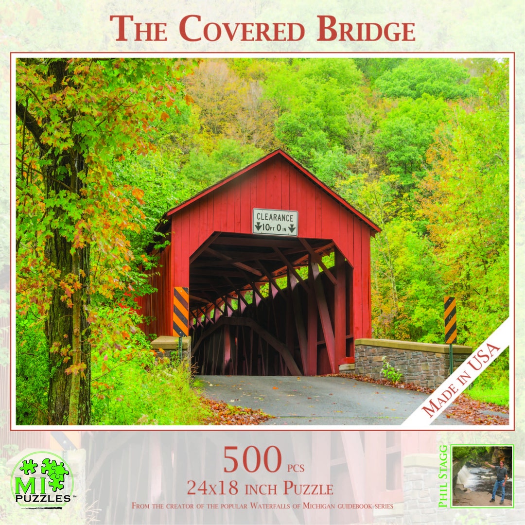 The Covered Bridge - 500 Piece Jigsaw Puzzle - MI Puzzles by Phil Stagg ...