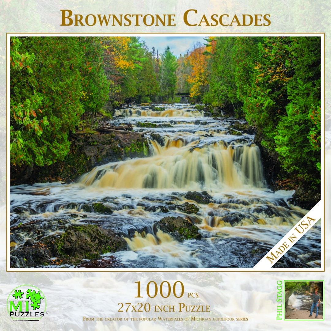 Brownstone Cascades - 1000 Piece Jigsaw Puzzle - MI Puzzles by Phil ...