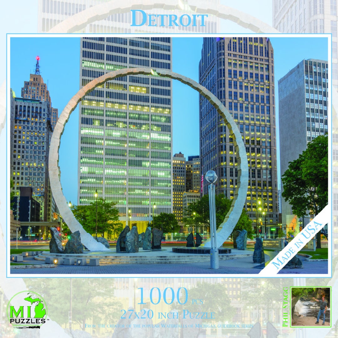 Detroit - 1000 Piece Jigsaw Puzzle - MI Puzzles by Phil Stagg ...