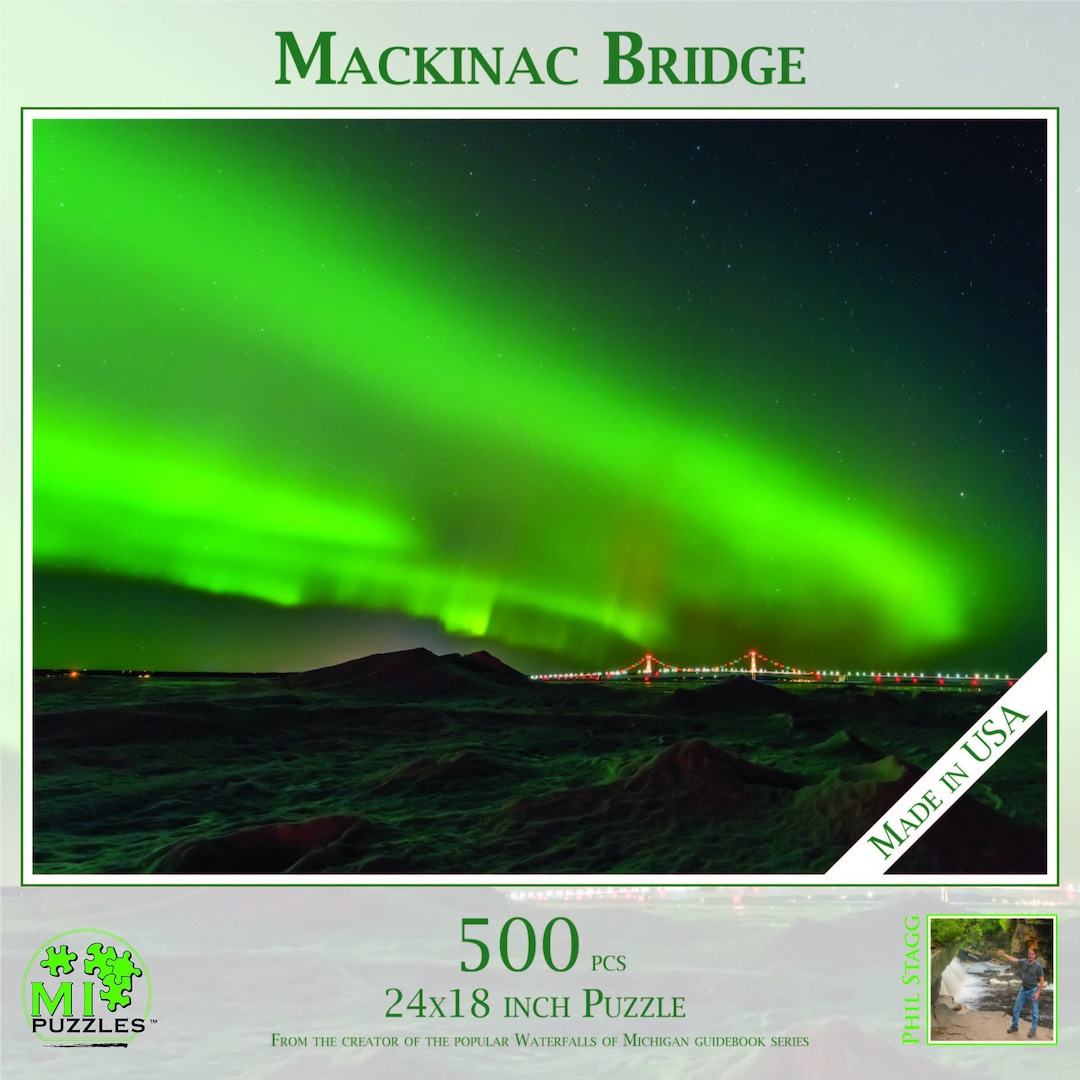 Mackinac Bridge - 500 Piece Jigsaw Puzzle - MI Puzzles by Phil Stagg ...