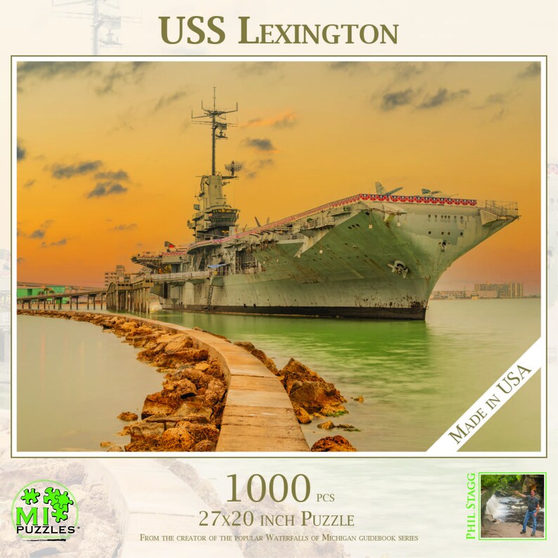 USS Lexington - 1000 Piece Jigsaw Puzzle - MI Puzzles by Phil Stagg ...
