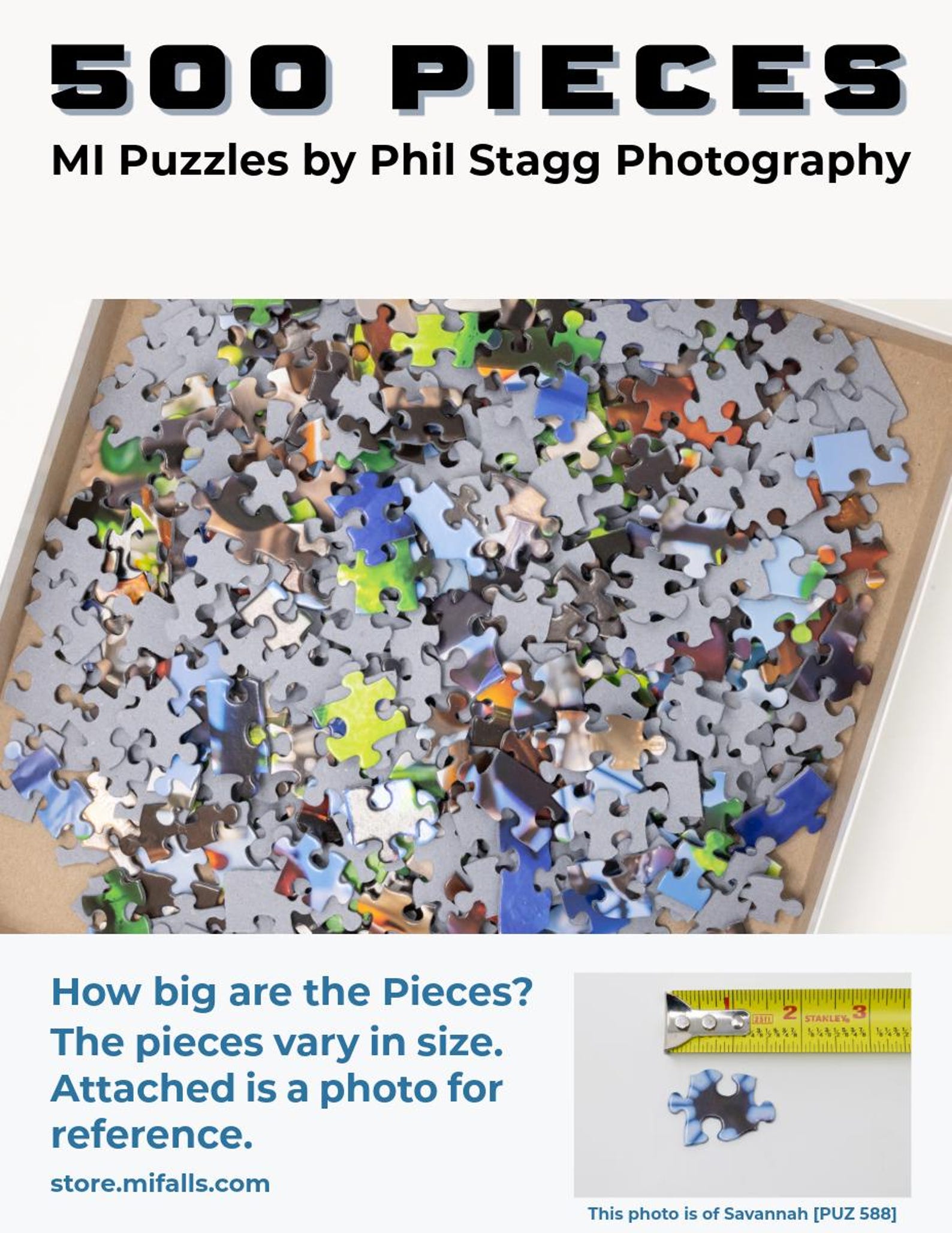 Michigan & Wisconsin - 500 Piece Jigsaw Puzzle - MI Puzzles by Phil ...