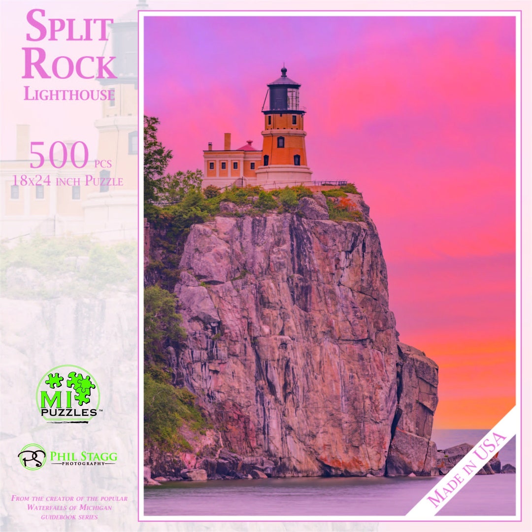 Split Rock Lighthouse - 500 Piece Jigsaw Puzzle - MI Puzzles by Phil ...