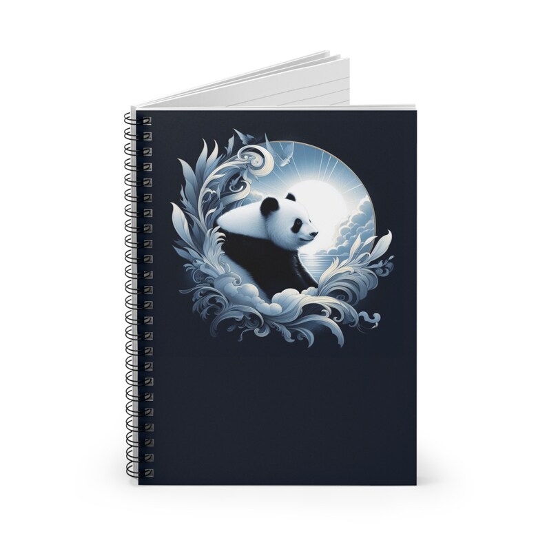 A Spiral Notebook With a Beautiful Image of an Elegant Panda! - Etsy
