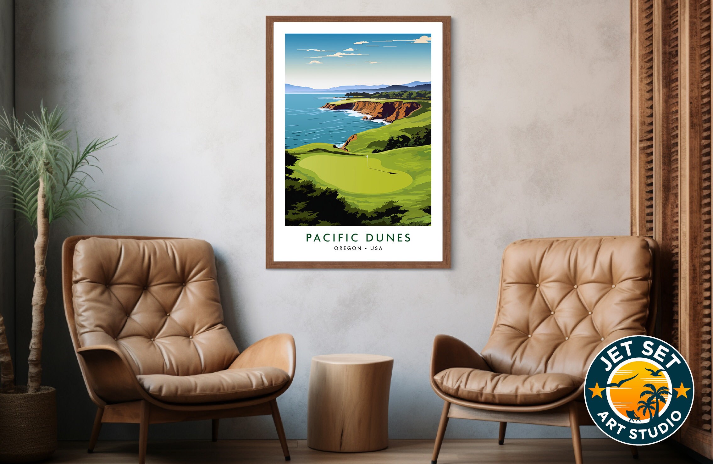 Pacific Dunes Golf Course Poster Print Wall Art Framed Unframed Canvas ...