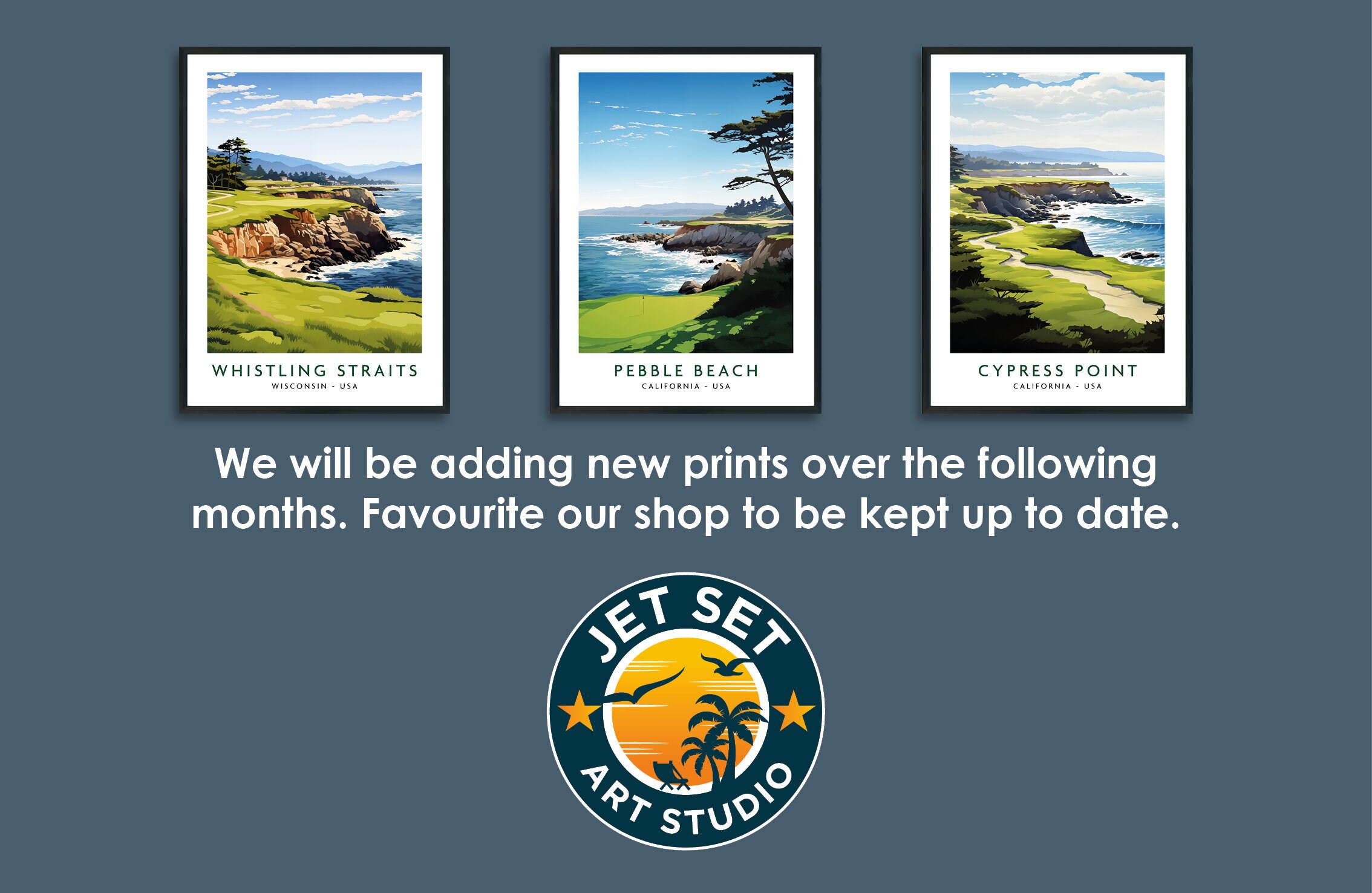 Pebble Beach Golf Course Poster Print Wall Art Framed Unframed Canvas ...