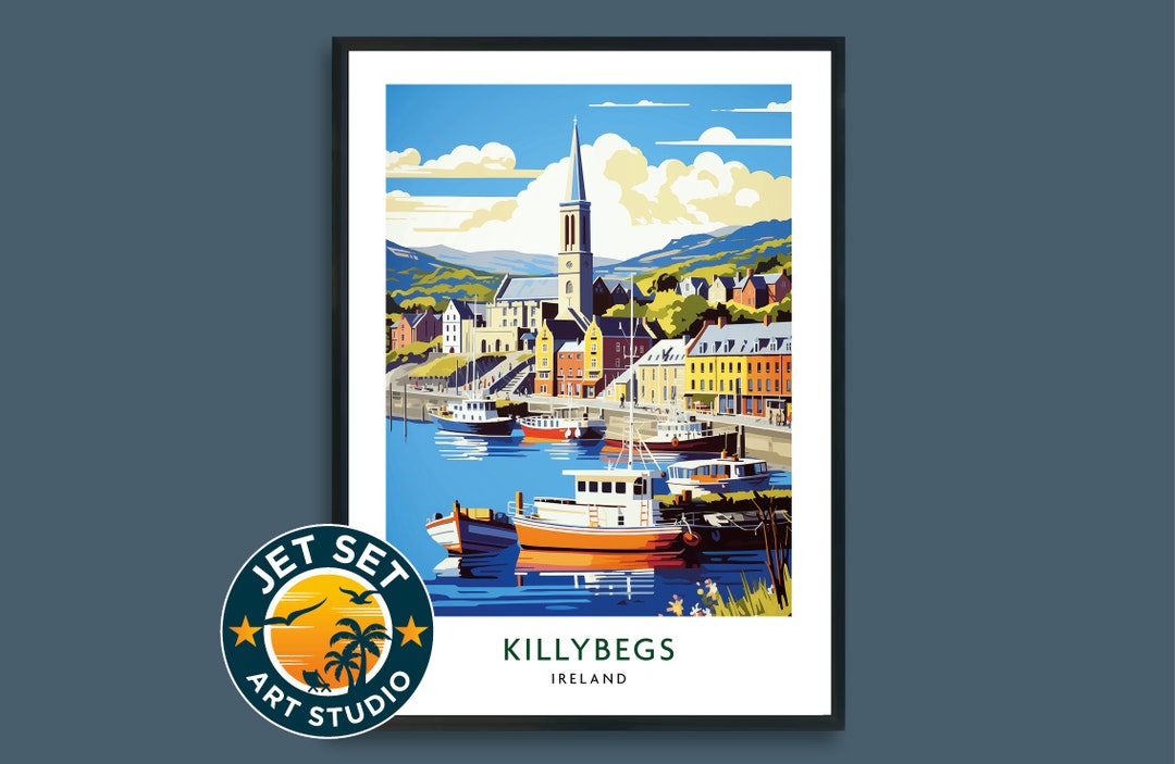 Killybegs Donegal Ireland Travel Print Wall Art Framed Unframed Canvas ...