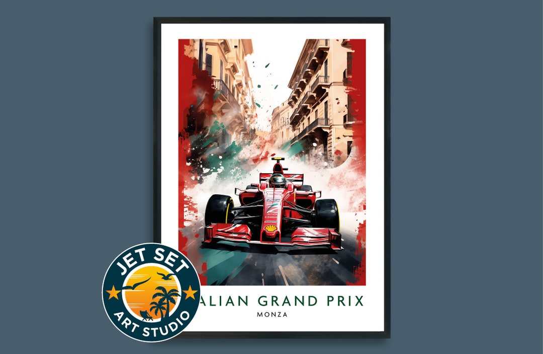 Italian Grand Prix F1 Prix Monza Travel Print Formula 1 Wall Art Framed ...