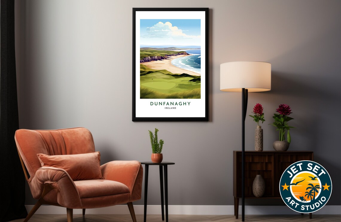 Dunfanaghy Golf Course Poster Print Wall Art Donegal Ireland Framed ...
