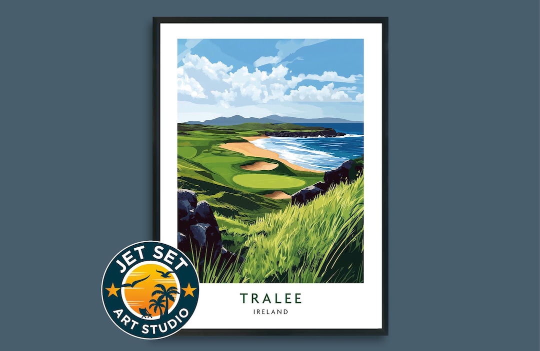 Tralee Golf Course Poster Print Wall Art Ireland Framed Unframed Canvas ...