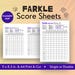 Farkle Scorecard Printable, Farkle Score Sheet, Instant Download ...