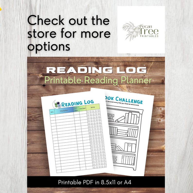 Printable Reading Tracker | Reading Log Template | Reading List | Book ...