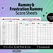 Rummy Score Sheet, Frustration Rummy Score Sheet, Printable Score Sheet ...