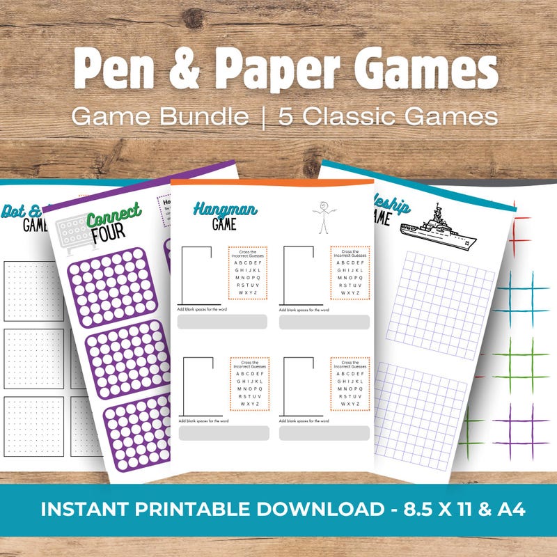 Paper Pen Games - Etsy