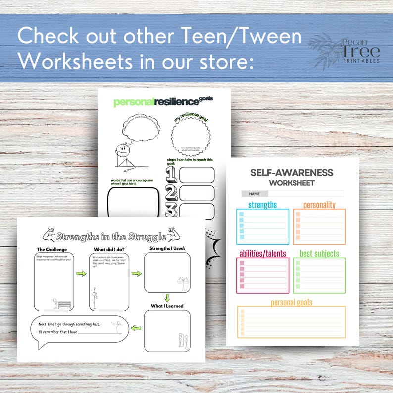 Printable Stress Response Map Worksheet for Teens and Tweens, Stress ...