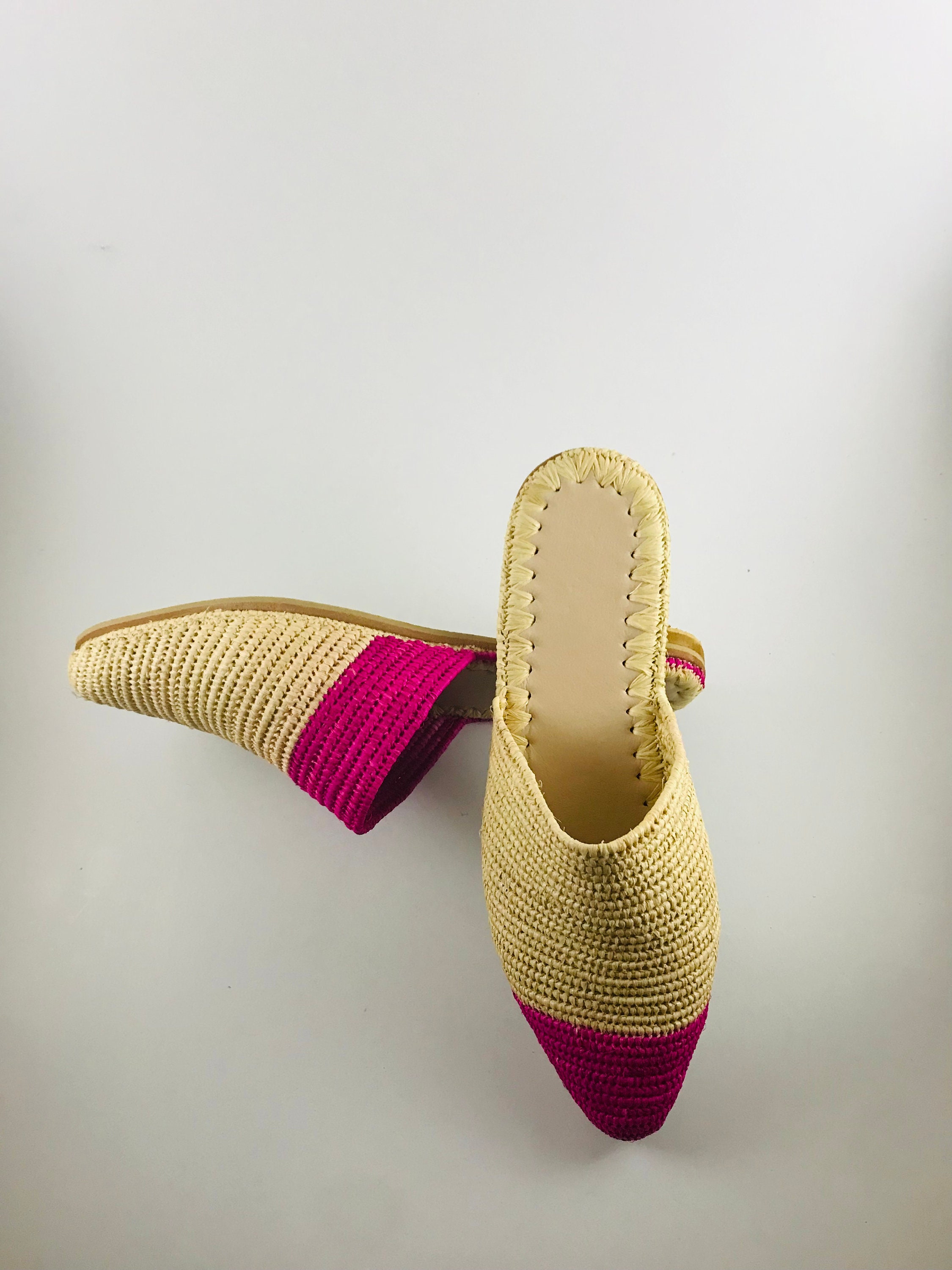 Moroccan Shoe Raffia , Hamdmade Raffia Shoe , Nature Raffia Shoe ...